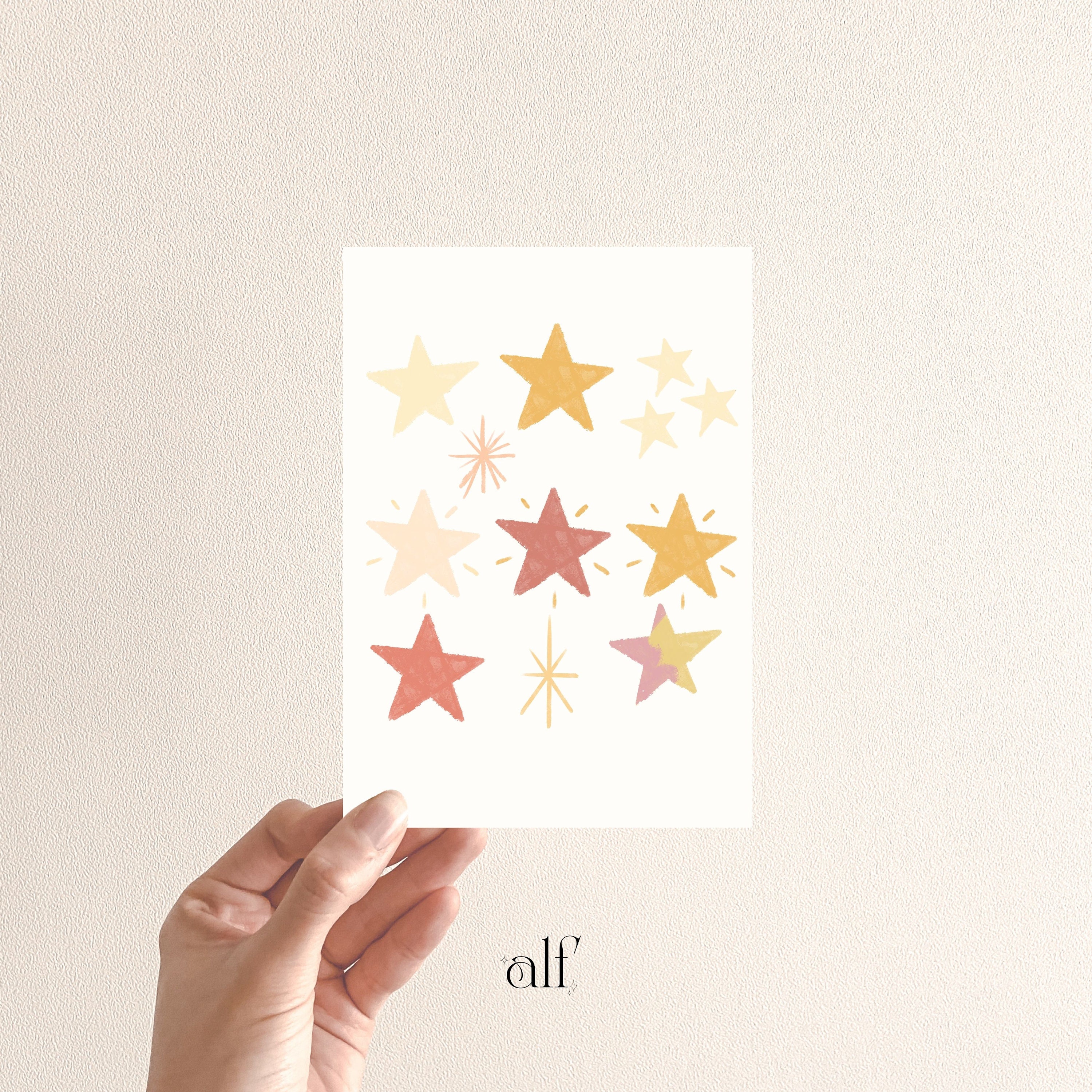Shiny Star Clipart Pack Watercolor Stars Pack Star Watercolor - Etsy
