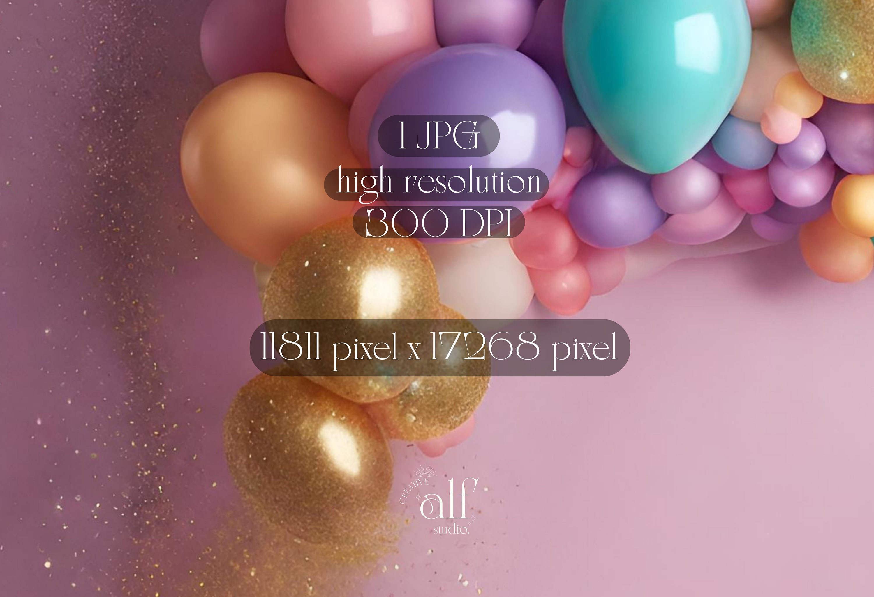 Birthday Overlays Digital Wallpaper Cake Smash Studio Backdrop ...