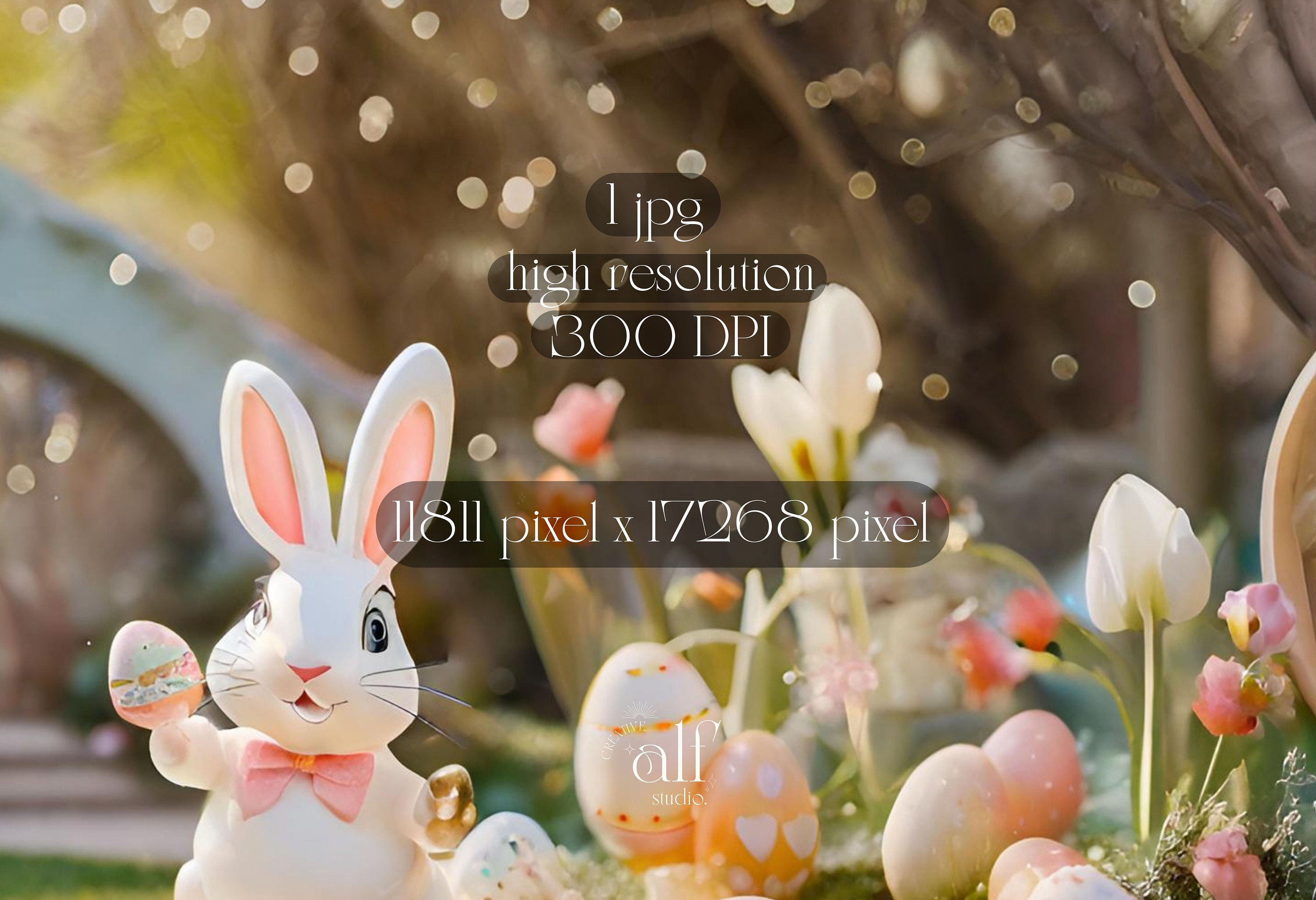 Easter Day Background Easter Day Photoshoot Overlays Easter Forest Eggs ...