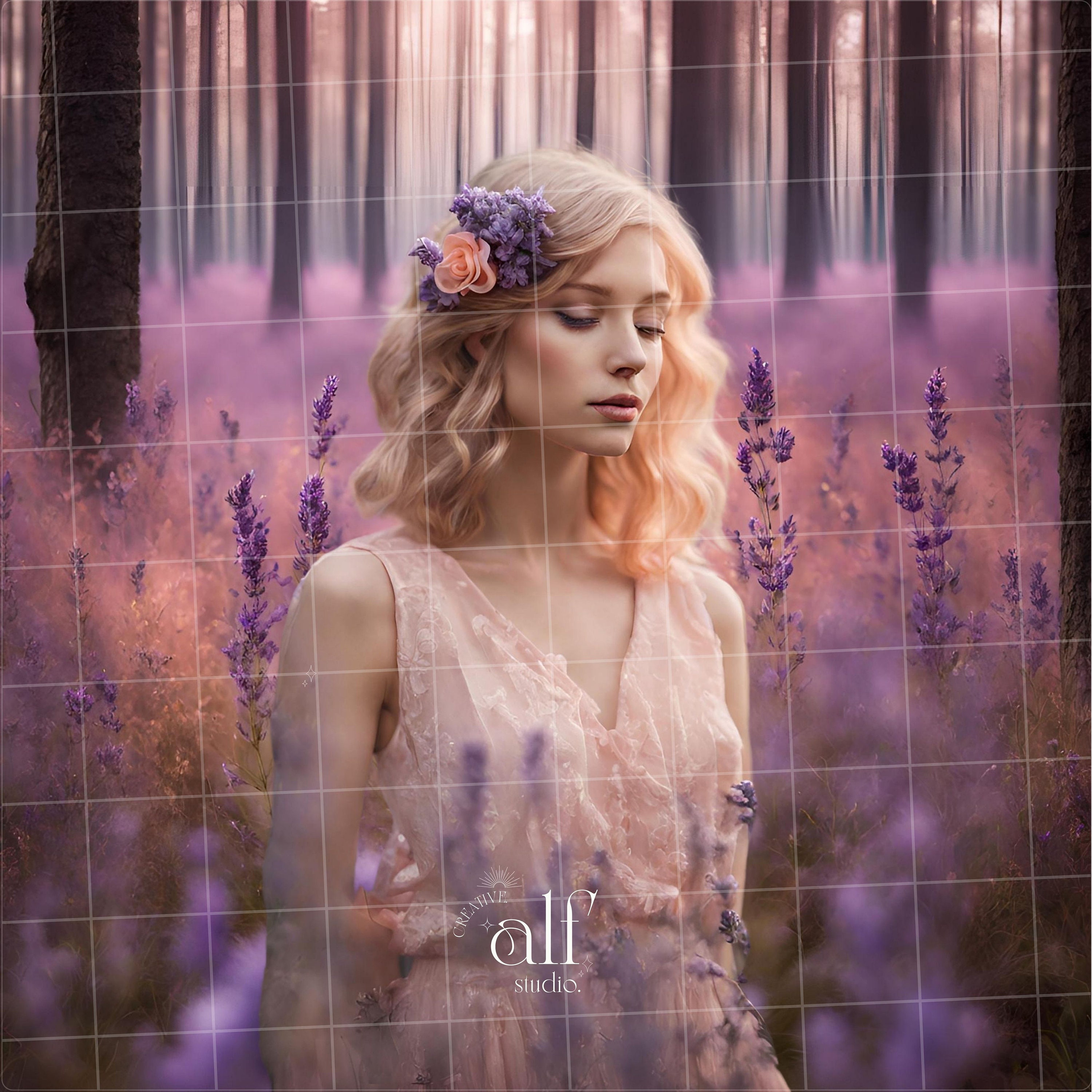 Lavender Backdrop Portrait Studio DIGITAL Magical Garden Backgrounds ...