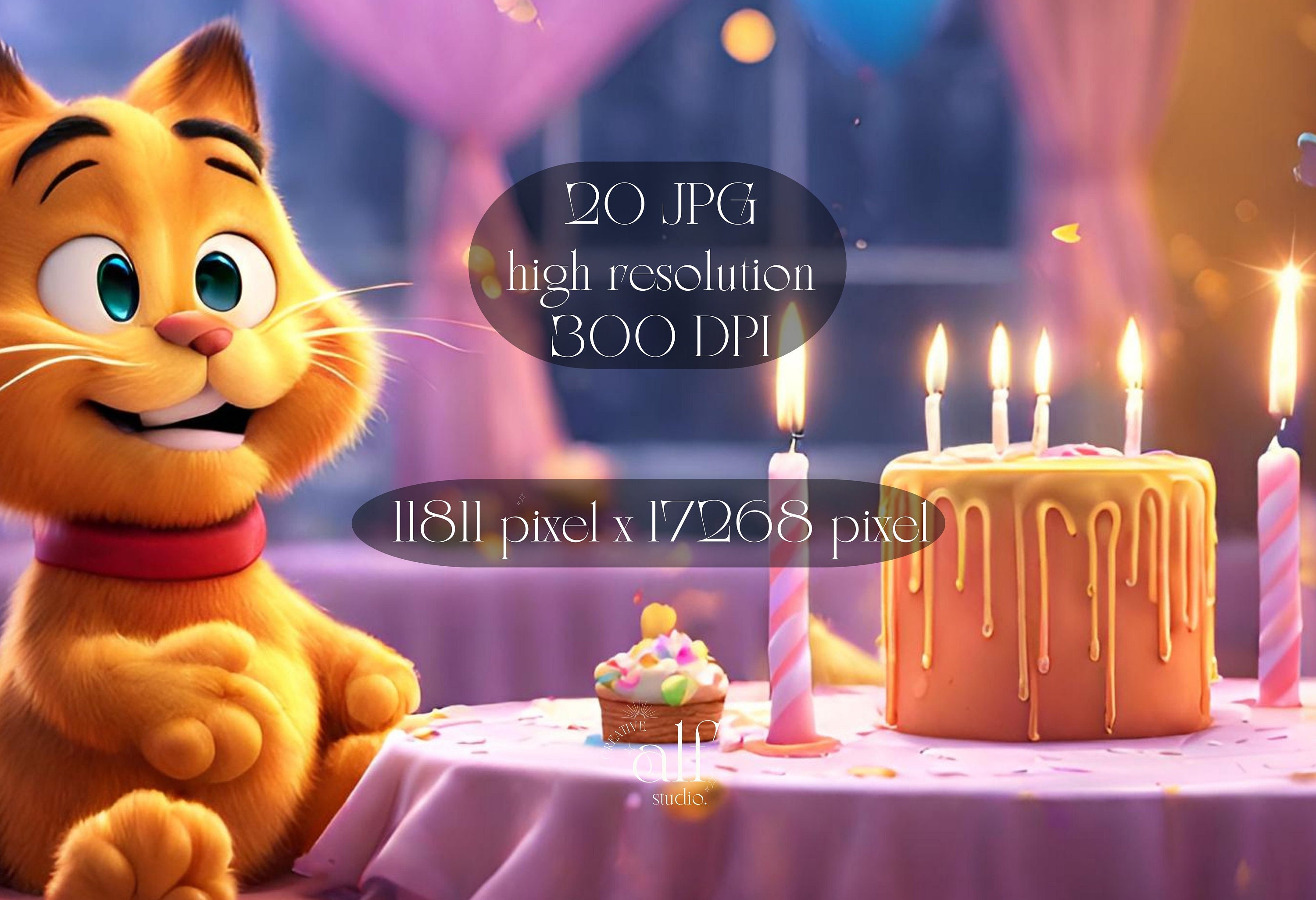 20 Garfield Birthday Digital Backgrounds Garfield Backdrop Garfield ...