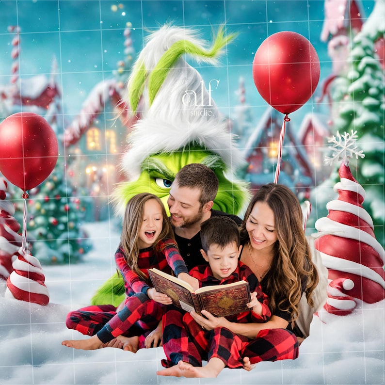 The Grinch Whoville Christmas Backdrop Christmas Wallpaper Candy ...