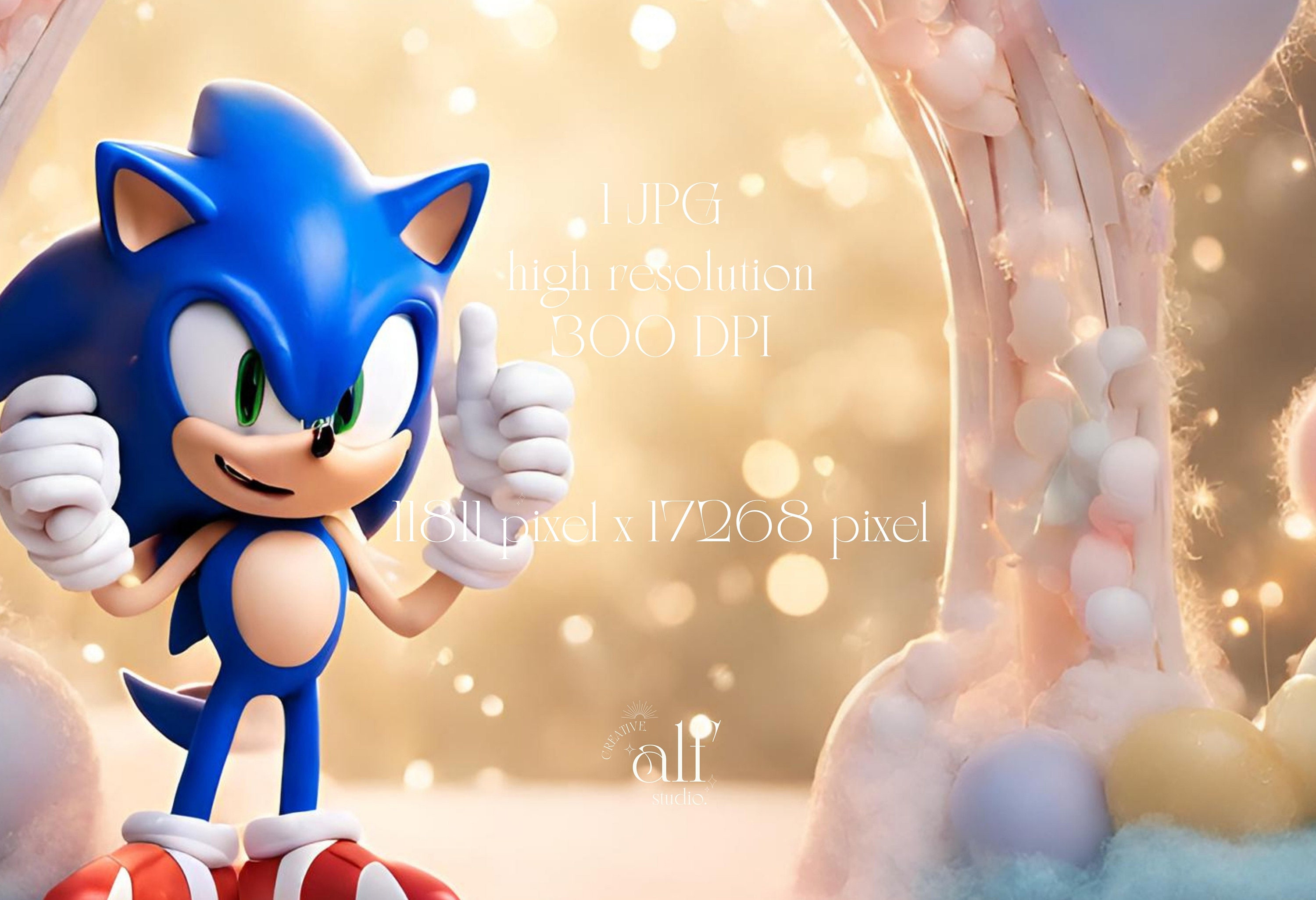 Sonic Birthday Backdrop: Party Decor Photo Editing (digital) - Etsy