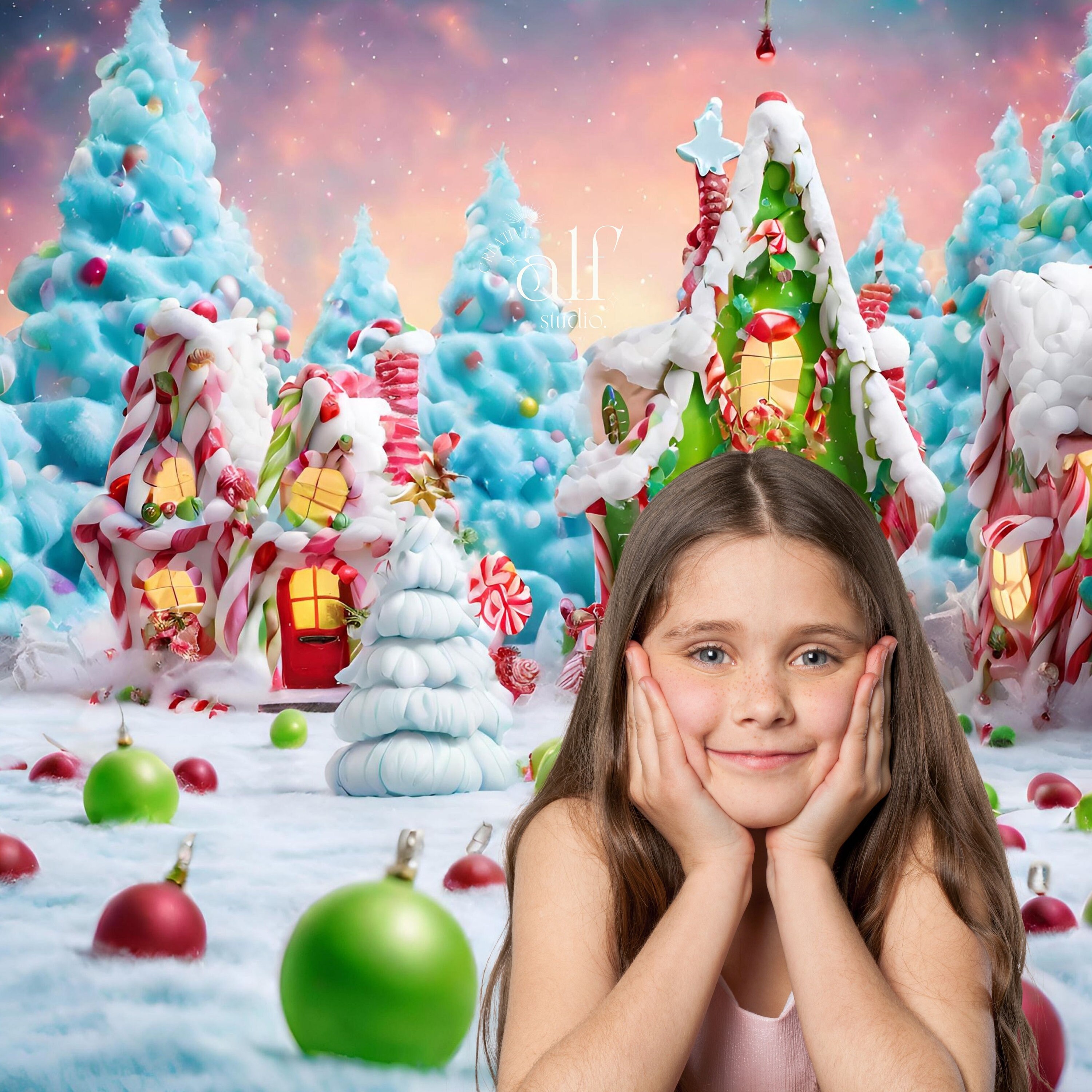 50 Grinch Christmas Backdrops: Whoville Holiday Photography (digital ...