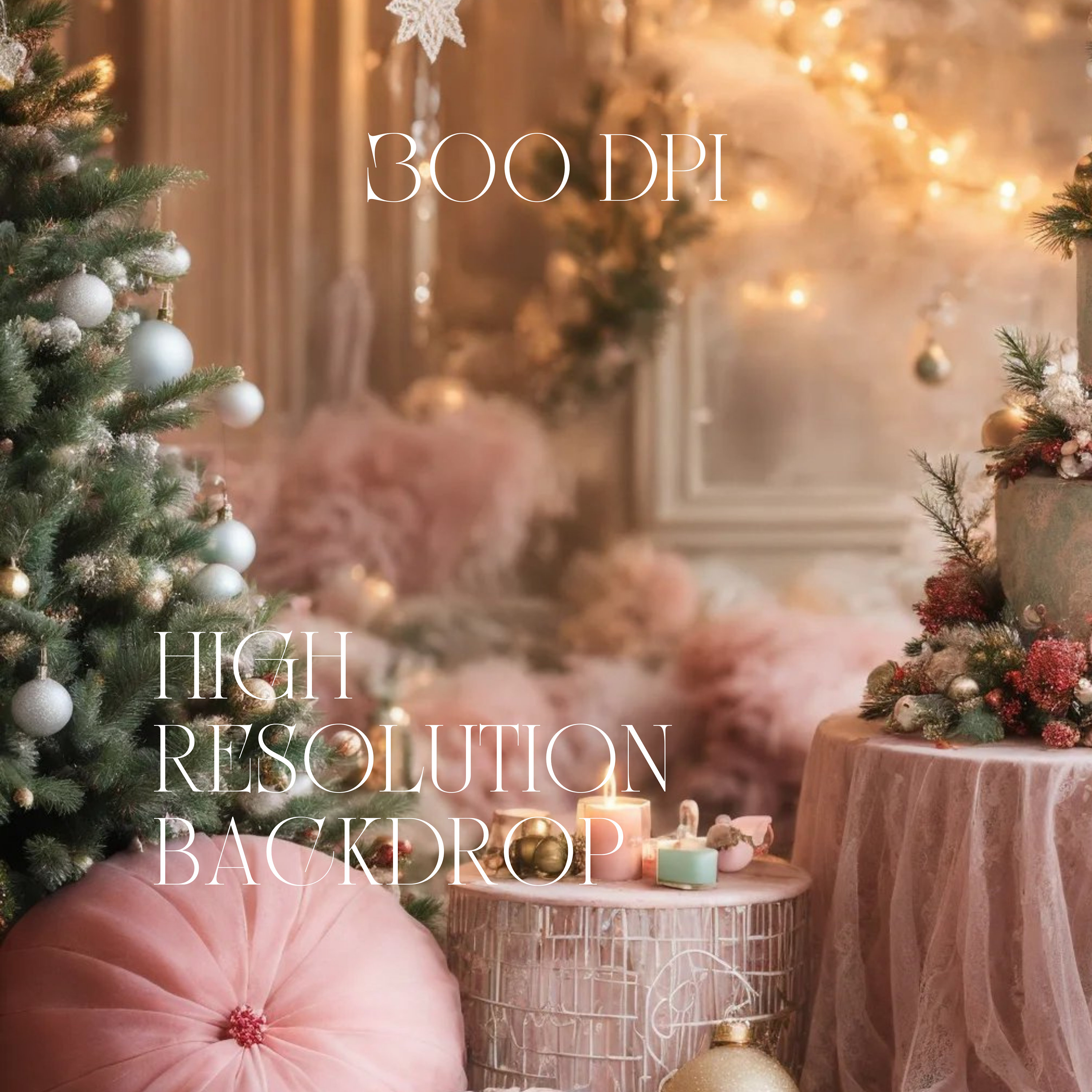 Pinky Christmas Birthday Backdrop Pink Tones Fairytale Kids Birthdays ...