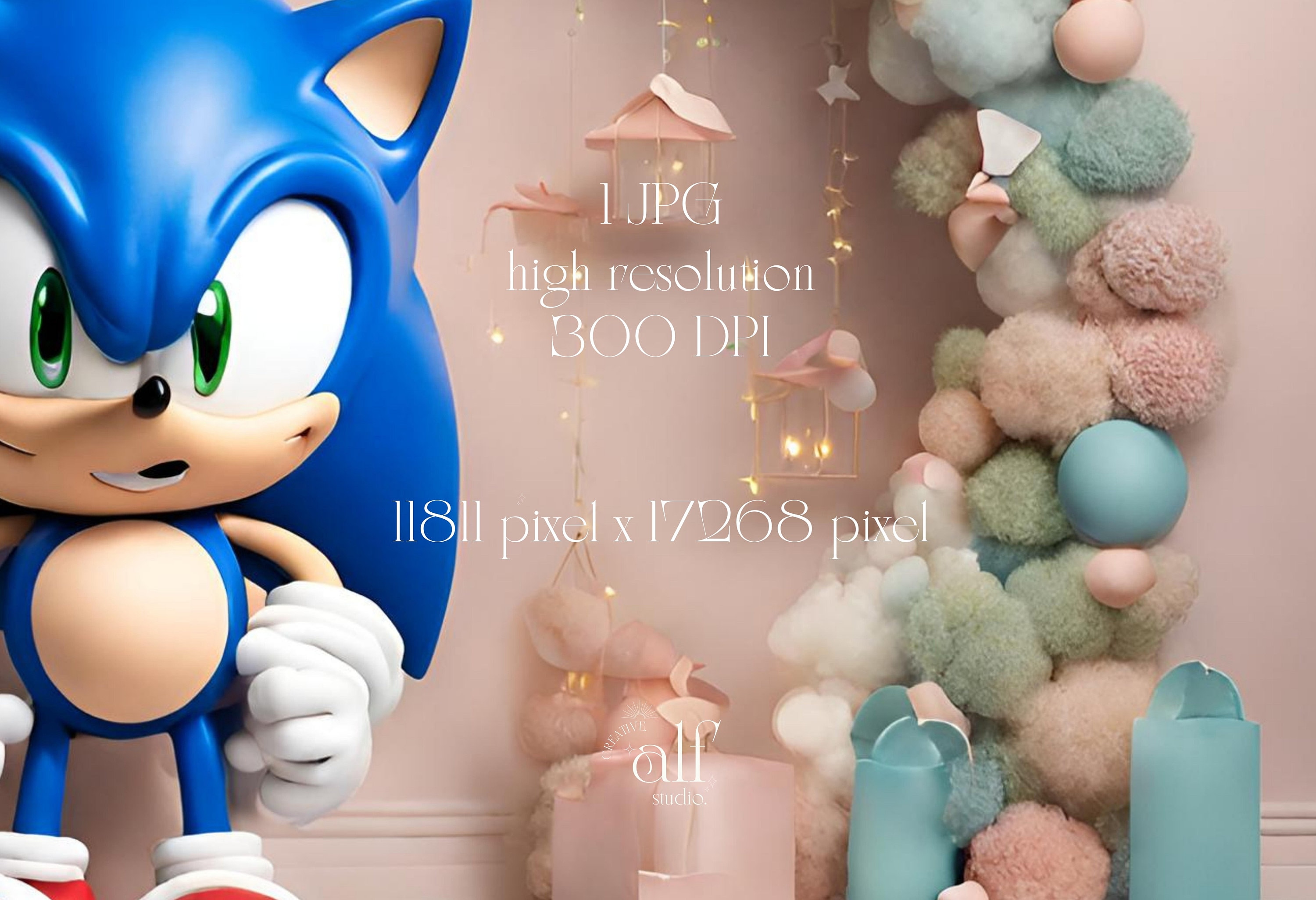 Sonic the Hedgehog Backdrop Sonic Adventure Studio Decor Sonic Themed ...