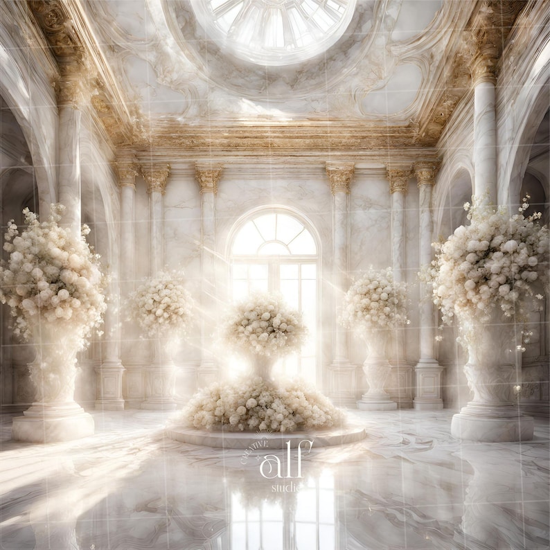 Glamorous Marble Backdrop Setting Elite Living Environment Opulent ...