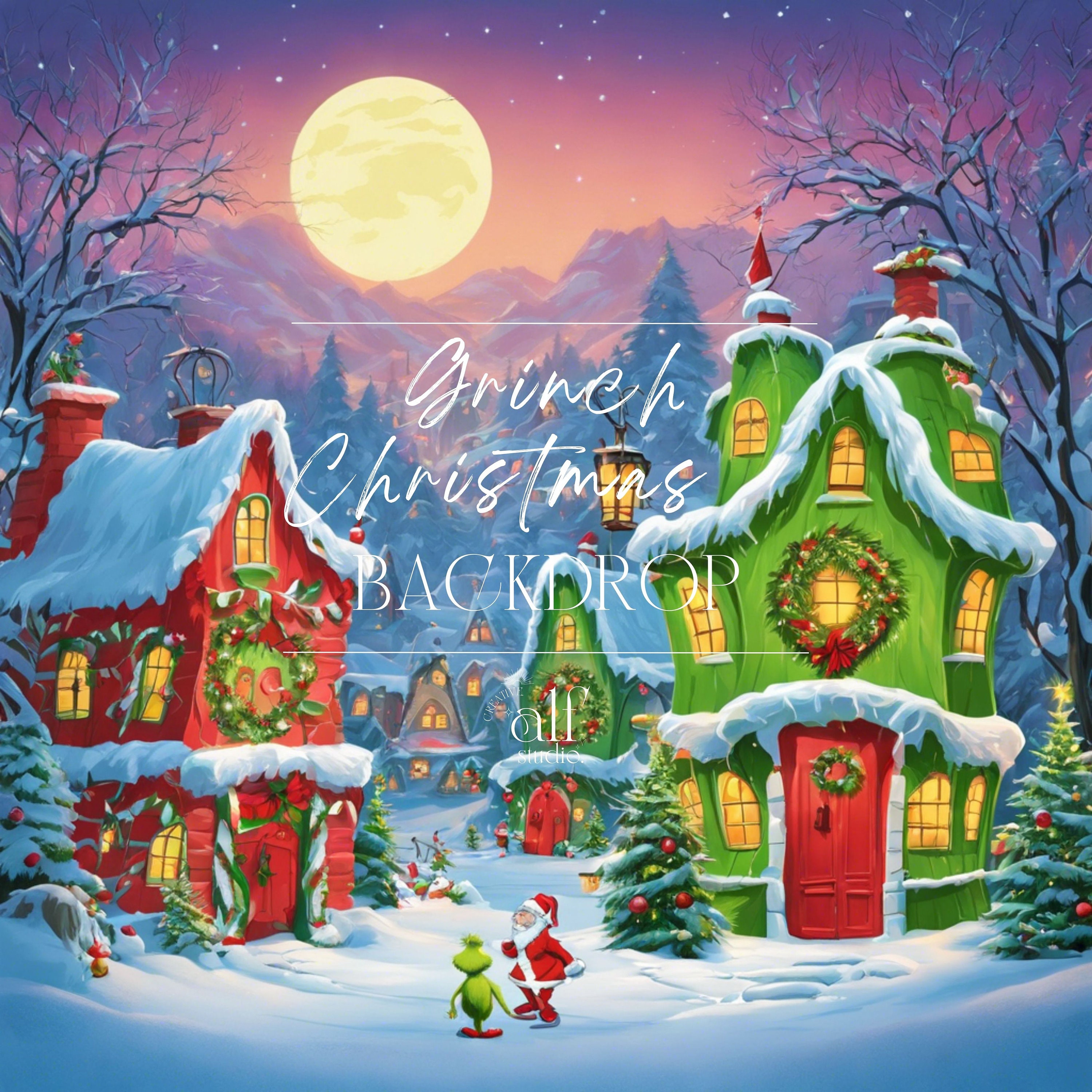 Grinch Whoville Backdrop Whoville Composite Winter Festive Holiday ...
