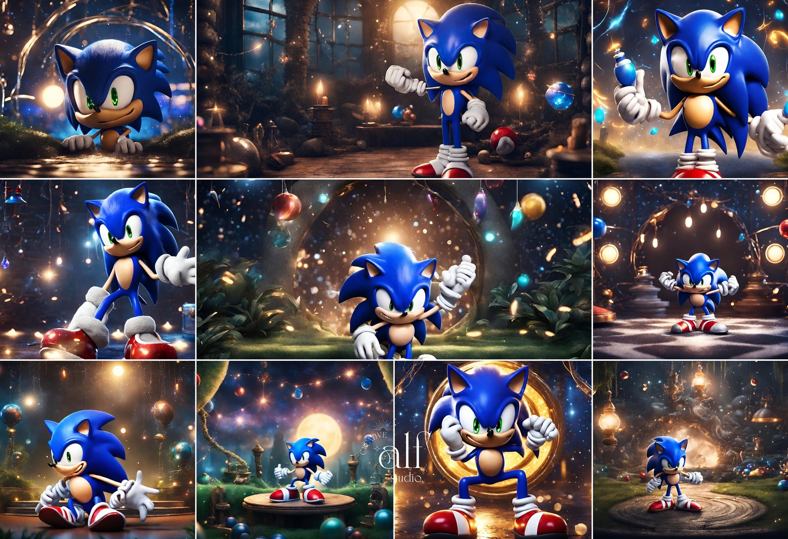 50 Sonic Digital Backdrops: Adventure Studio Decor (digital Download ...