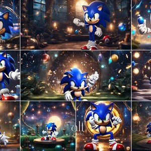 50 Sonic Digital Backdrops: Adventure Studio Decor (digital Download ...