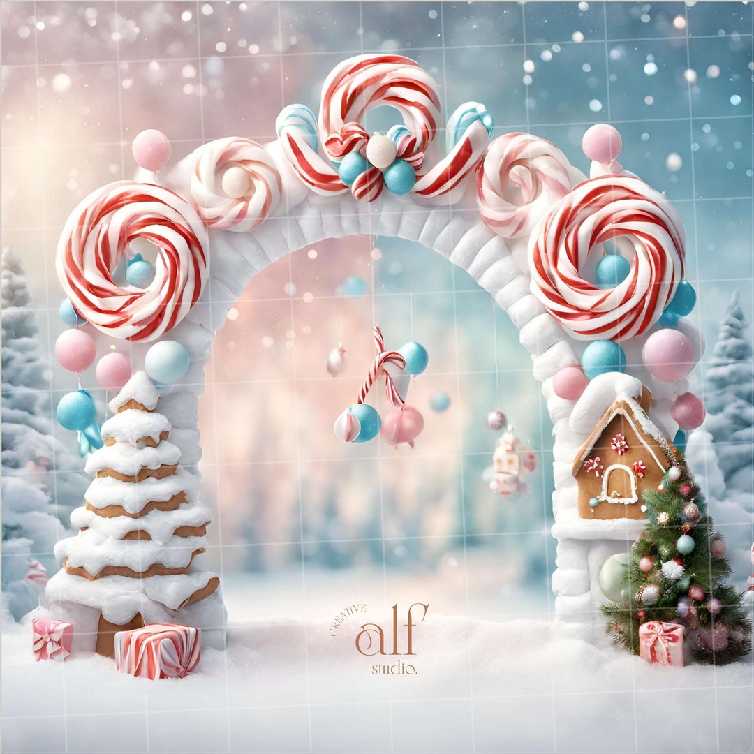 White Christmas Backdrops Festive Snowy Winter Ginger Holiday ...