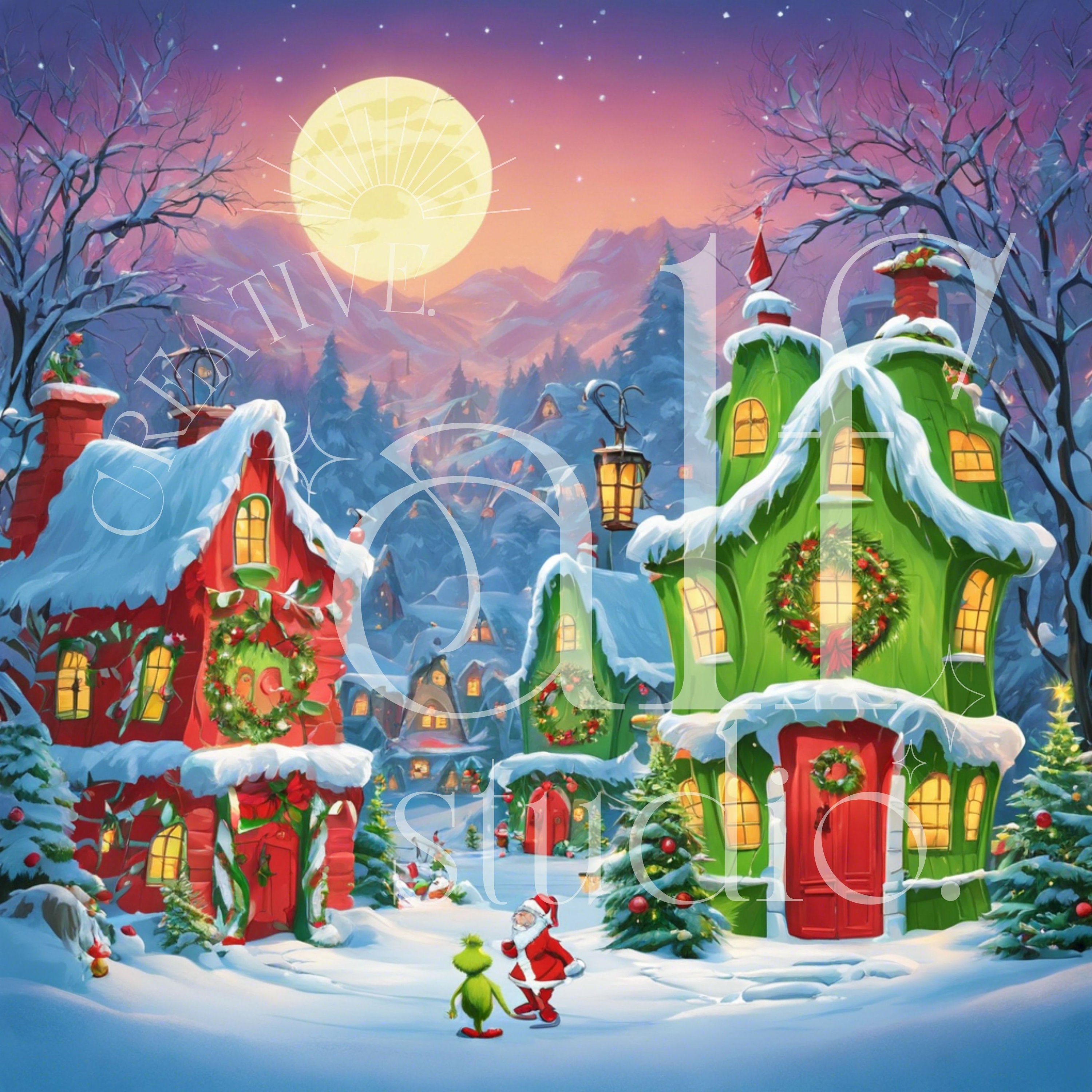 Grinch Whoville Backdrop Whoville Composite Winter Festive Holiday ...