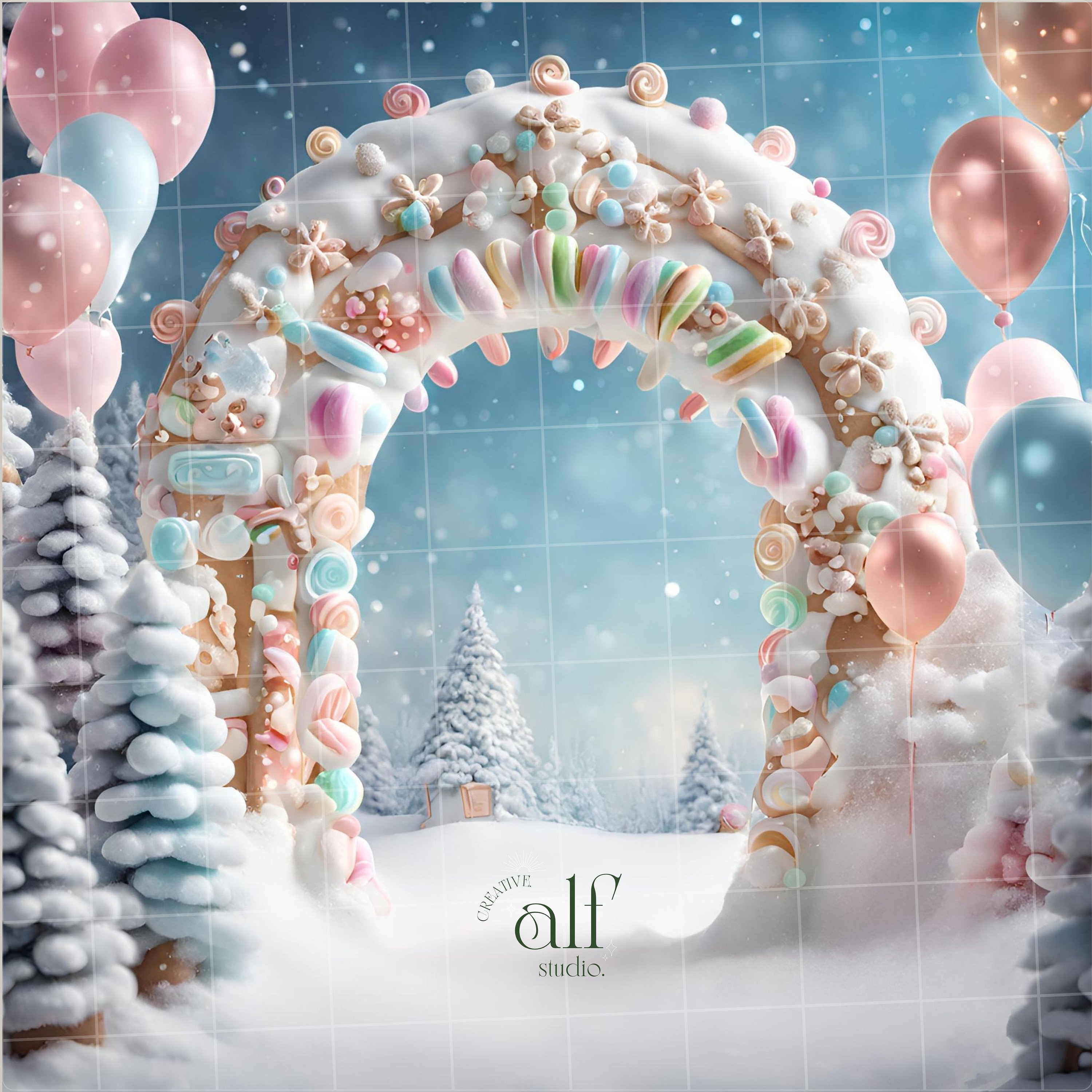 Snowy Magical Village Overlays Winter Fantasy Photo Session ...