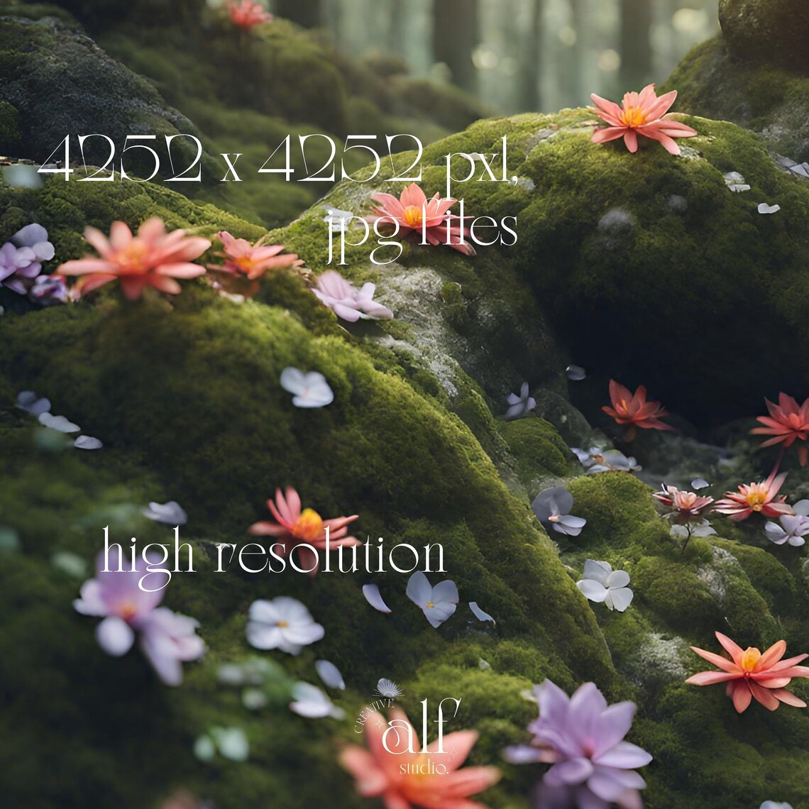 Celestial Forest 100 BACKDROP Fantasy Forest Flower Background ...