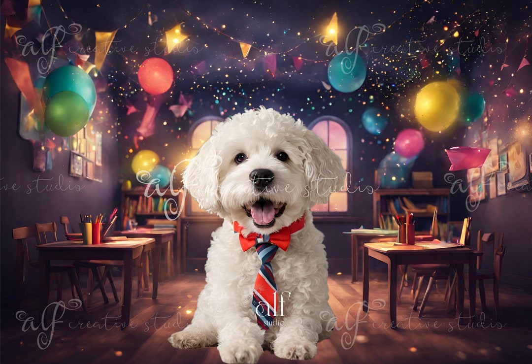 Back to School Pets Background Digital Back to School Backdrops ...