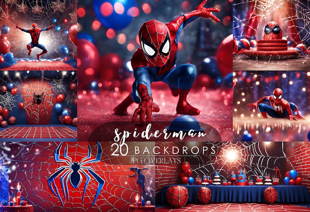 20 Spiderman Digital Background Superhero Backdrops Spiderman ...