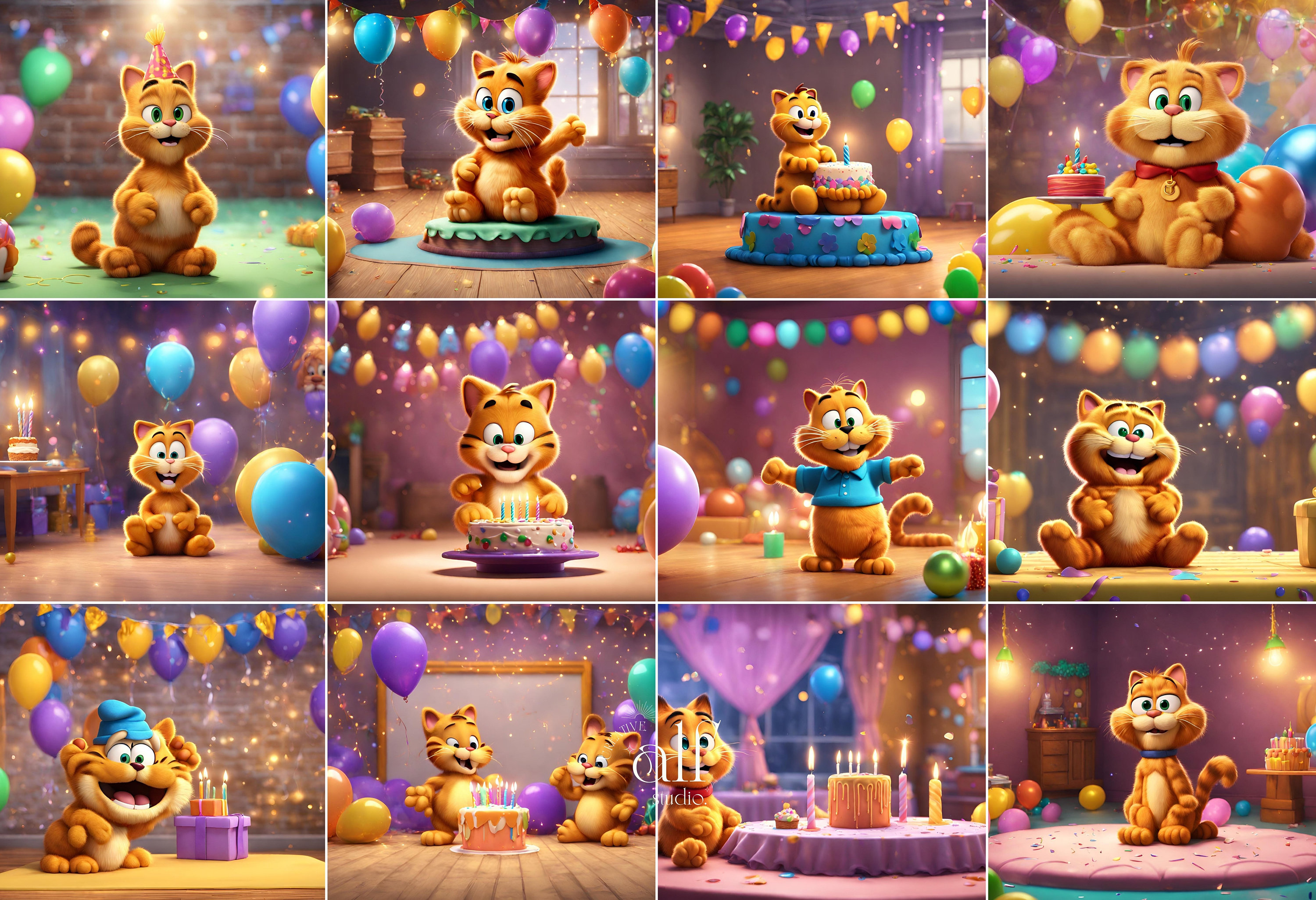 20 Garfield Birthday Digital Backgrounds Garfield Backdrop Garfield ...