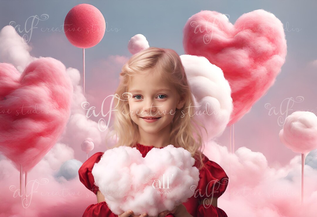 Red Festive Candyland Photoshop Overlay Sugary Delight Studio Heart ...
