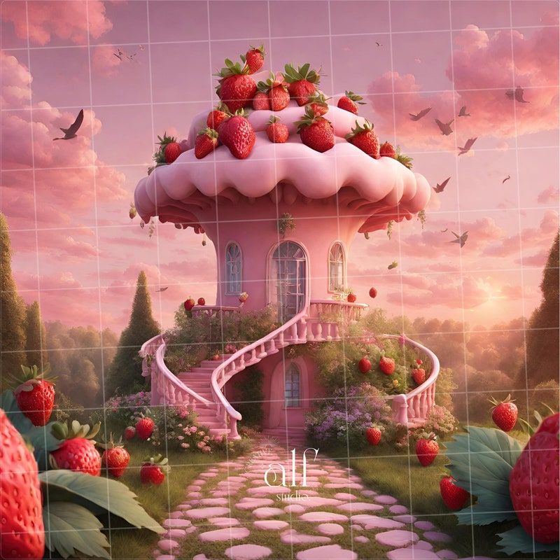 Strawberry Shortcake Backdrop - Etsy