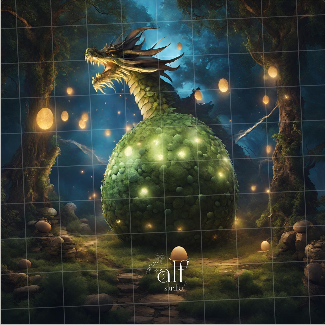 Fantasy Dragon Backdrop Dragon Egg Background Fantasy Photography Booth ...