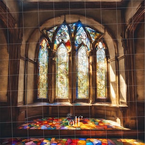 Stained Glass Backdrop Windows Background Stained Glass Room Studio ...