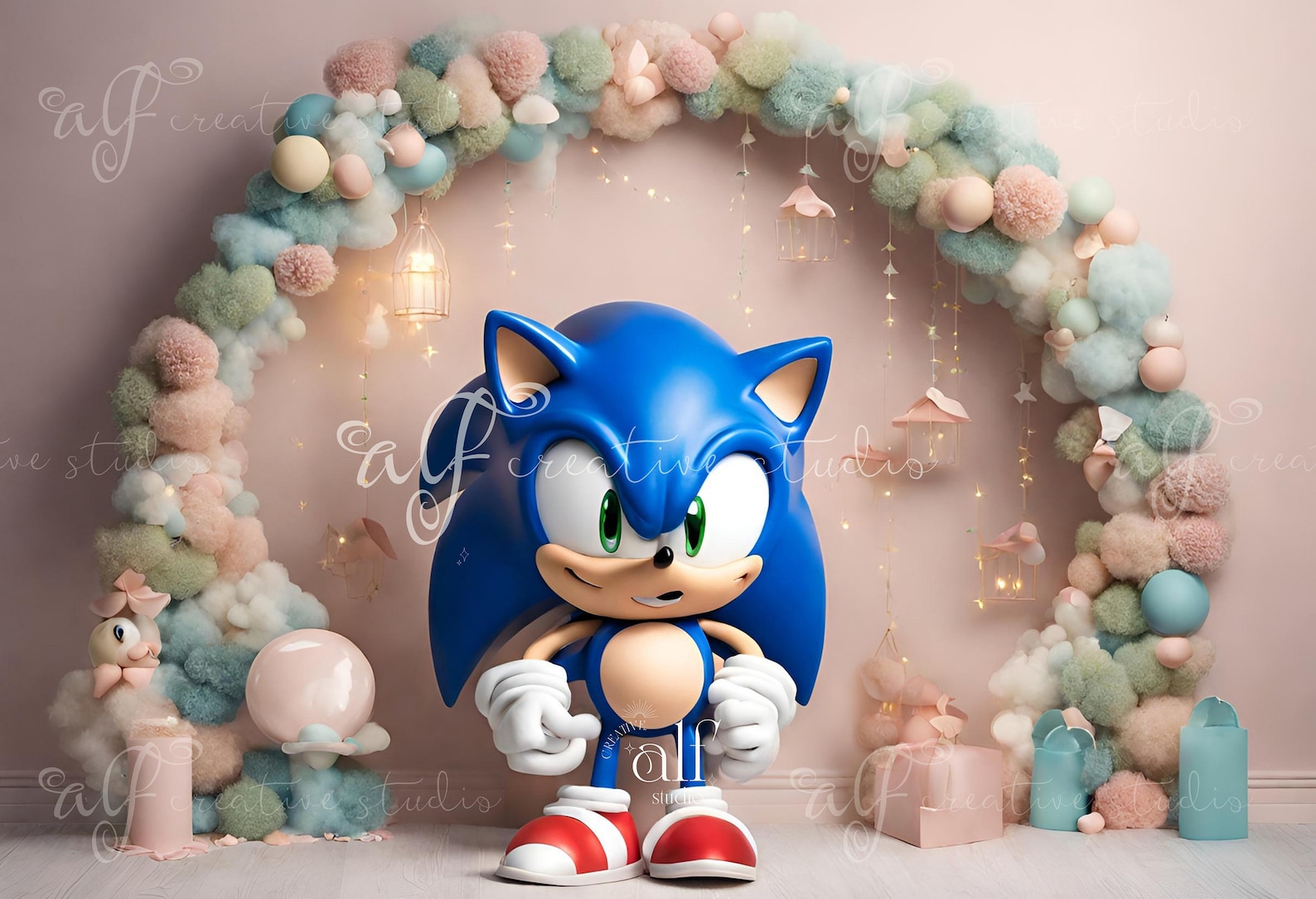 Sonic the Hedgehog Birthday Backdrop: Adventure Studio Decor (digital ...
