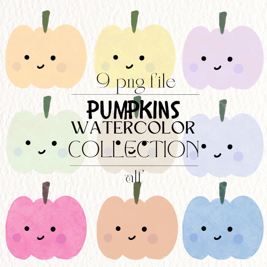 Halloween Pumpkins Cliparts Cute Pumpkins Halloween Designs - Etsy