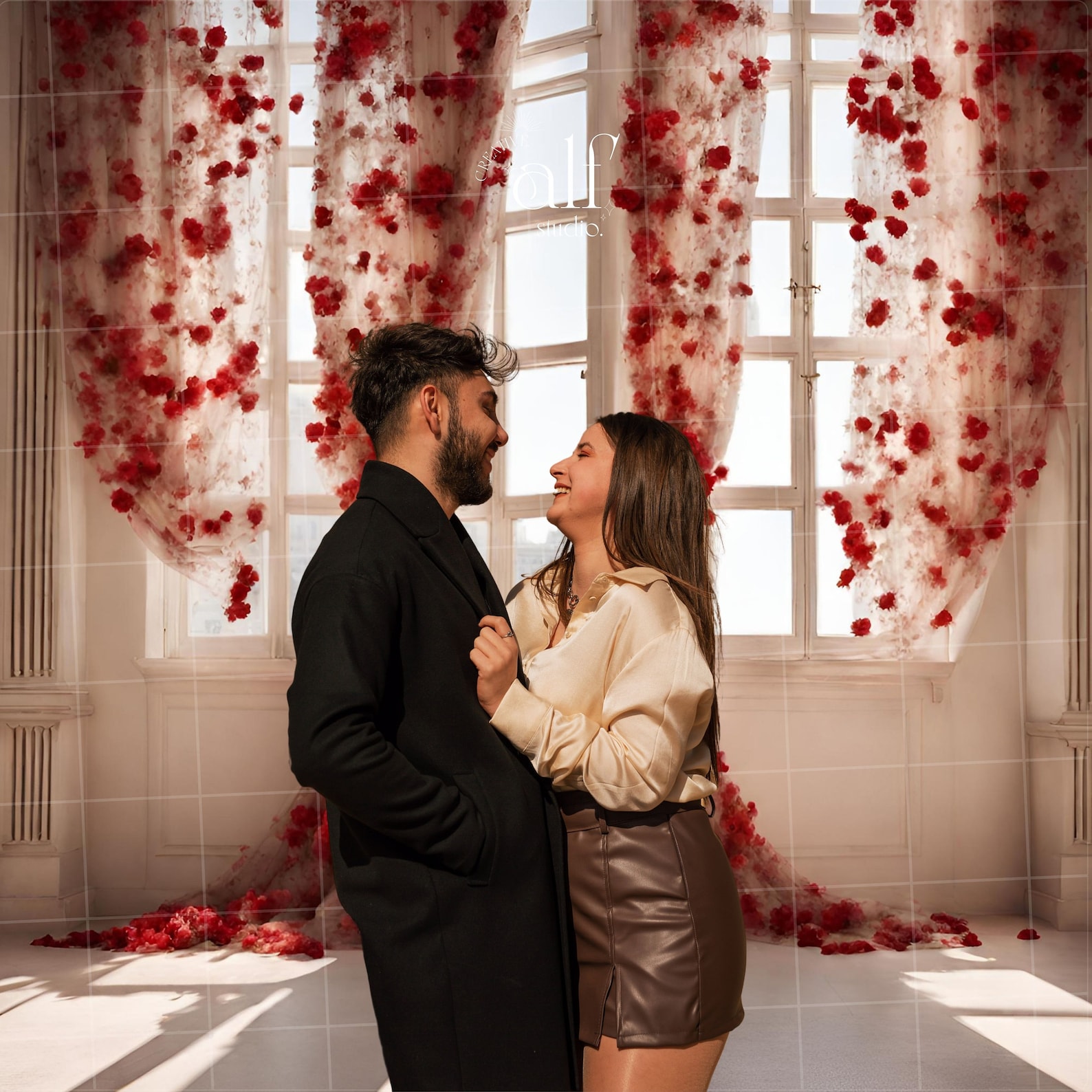 Cherished Love Valentines Backdrop Romantic Studio Overlay Anniversary ...