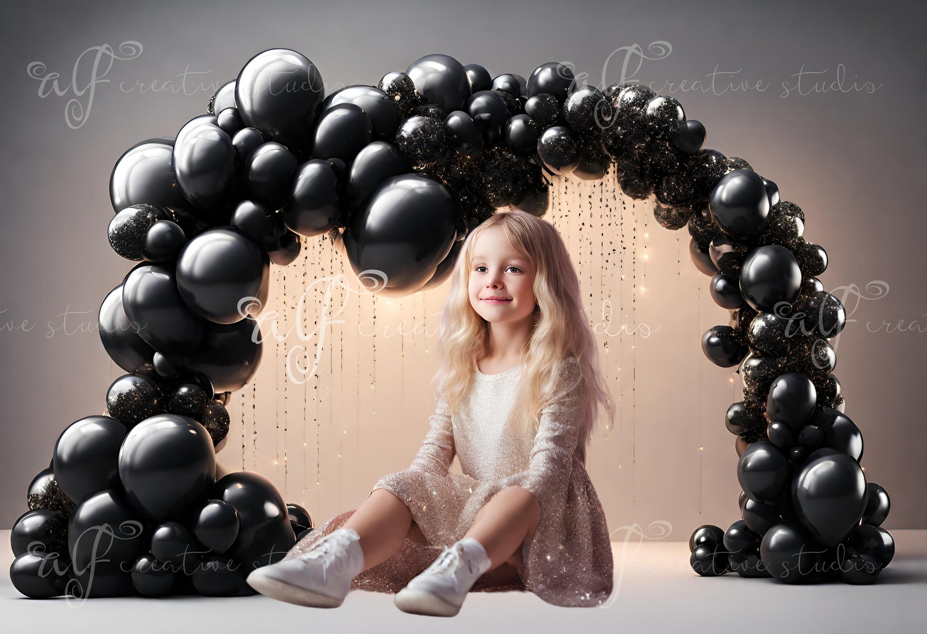 Black Birthday Wallpaper Overlay Celebration Digital Birthday Bash ...