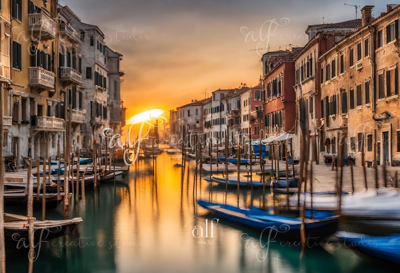 Italy Composite Overlay Venetian Canal Studio Enhancement Venice Grand ...
