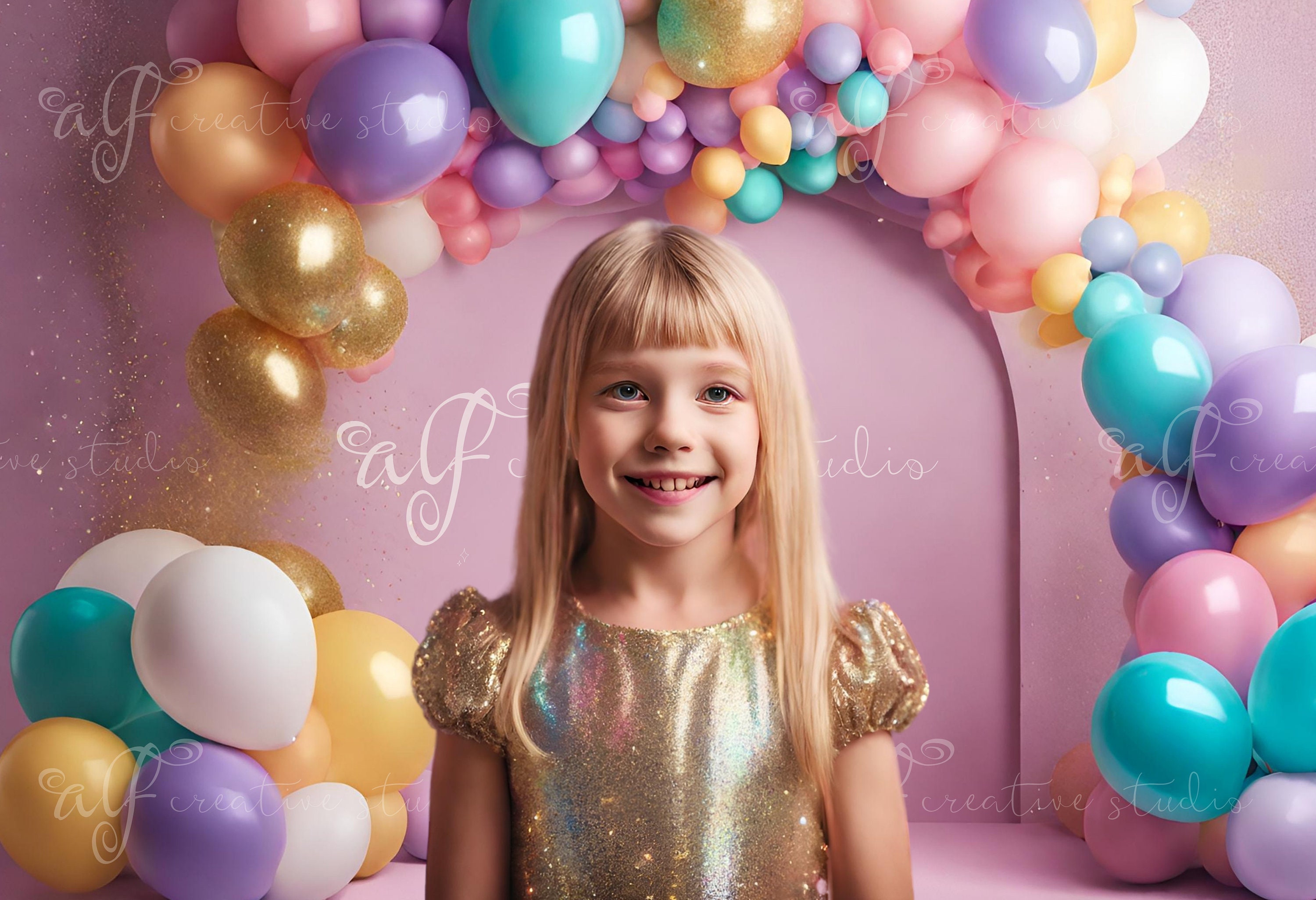 Birthday Overlays Digital Wallpaper Cake Smash Studio Backdrop ...
