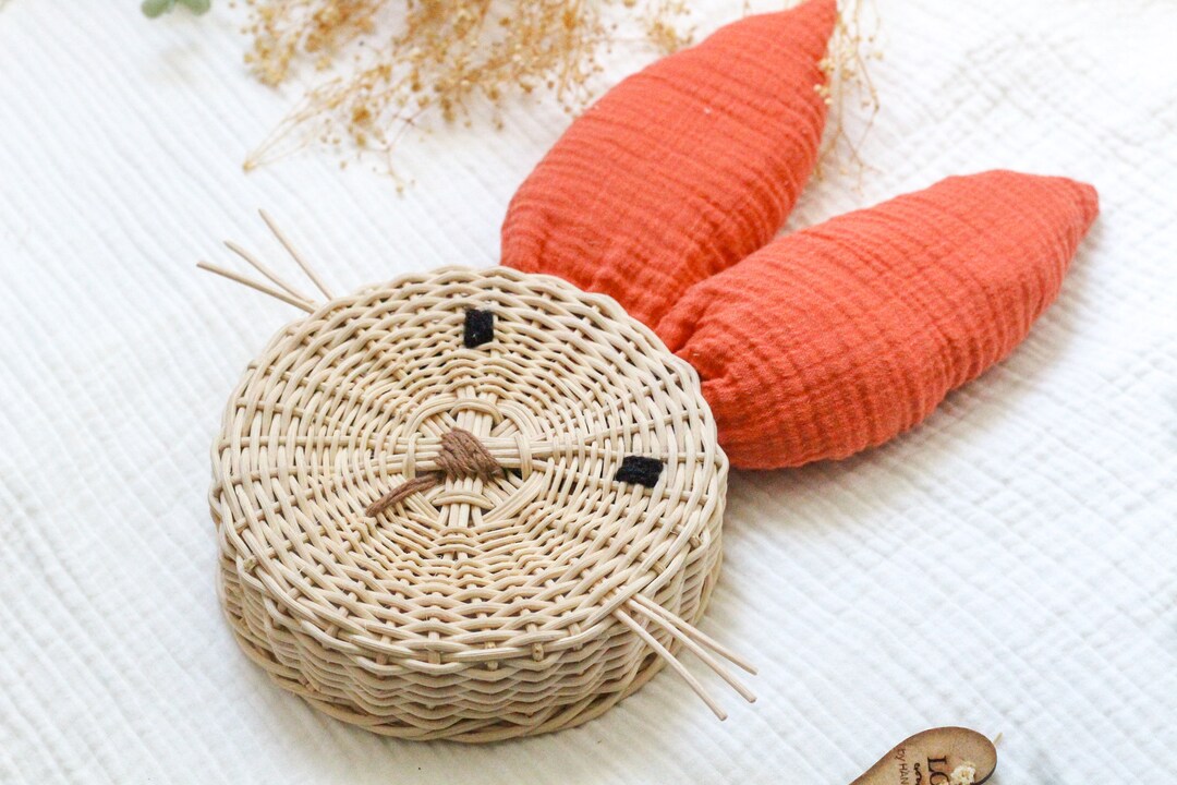 Rattan Rabbit , Natural Toys , Rattan Animal Head ,rattan Rabbit ...
