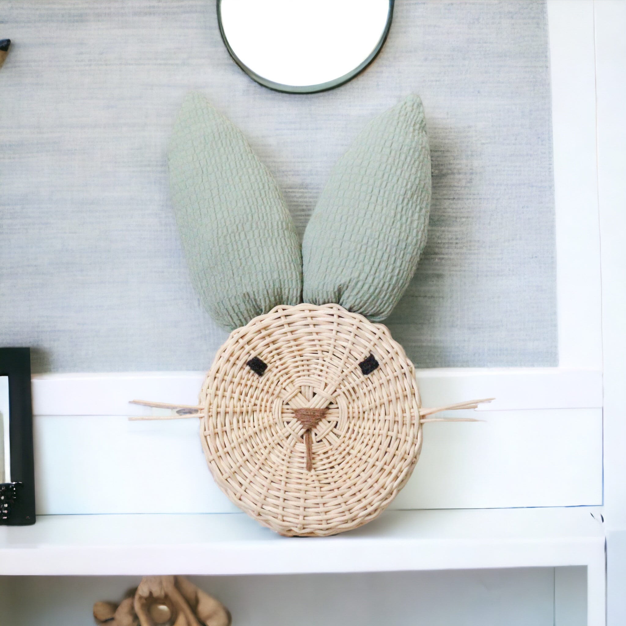 Rattan Rabbit , Natural Toys , Rattan Animal Head ,rattan Rabbit ...