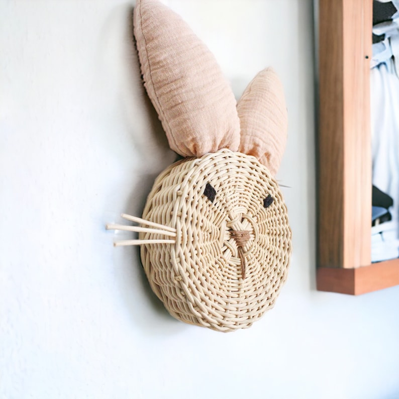 Rattan Natural Toys ,rattan Animal Head ,rattan Rabbit , Animal Wall ...