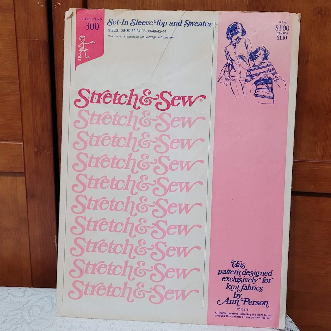 Vintage 1970s Stretch & Sew Pattern Number 300 Set in Sleeve Top and ...