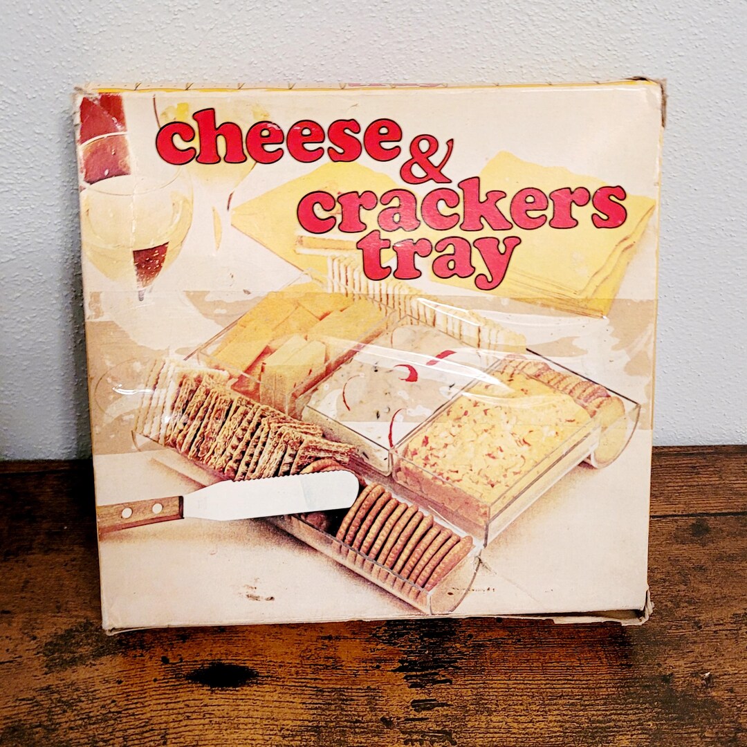 Vintage Cheese and Cracker Serving Tray Clear Plastic Divided Dish - Etsy