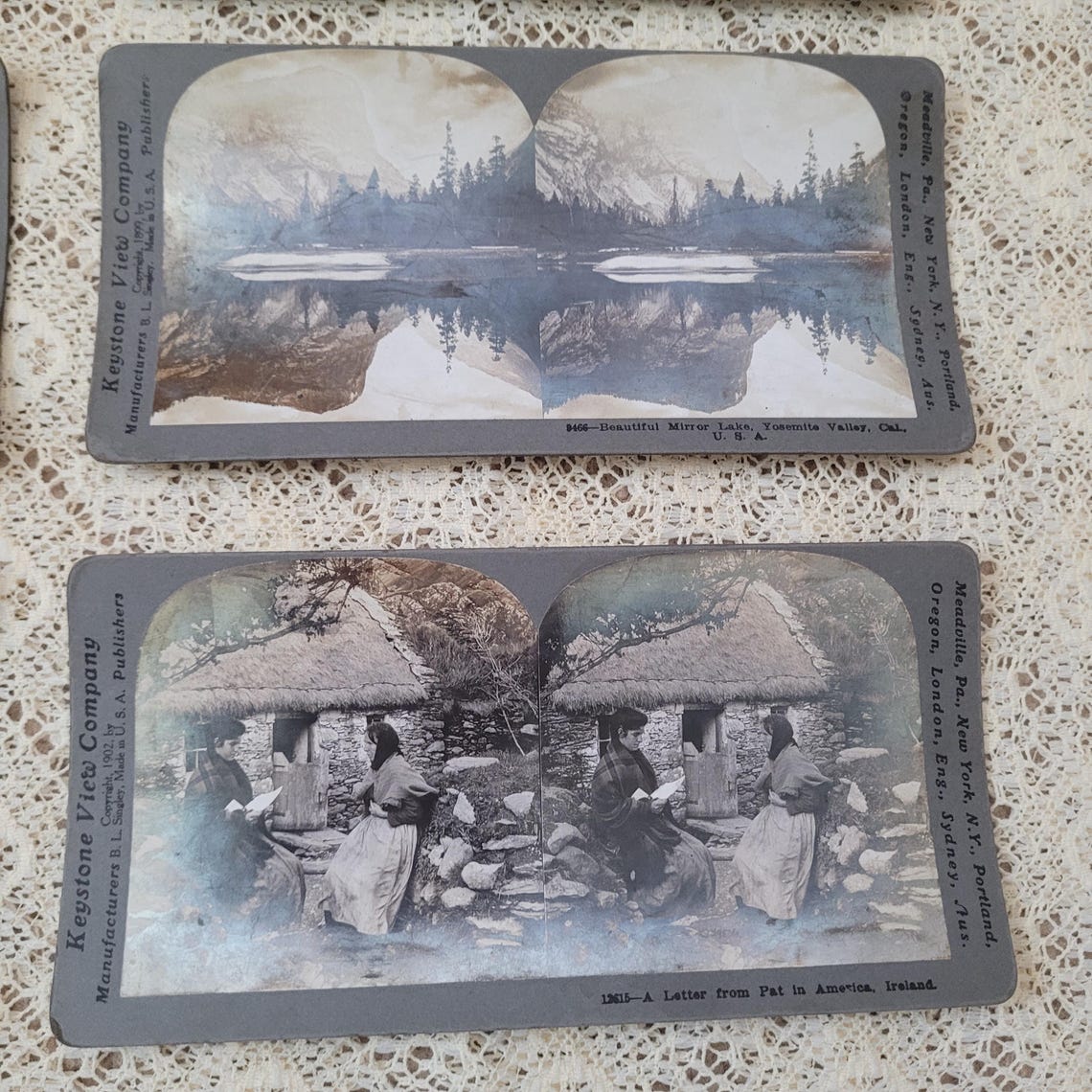 Vintage Stereograph Stereo View Stereoscope Cards Black White Keystone ...