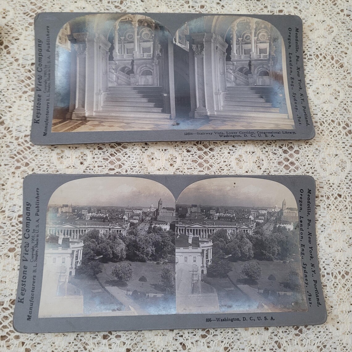 Vintage Stereograph Stereo View Stereoscope Cards Black White Keystone ...