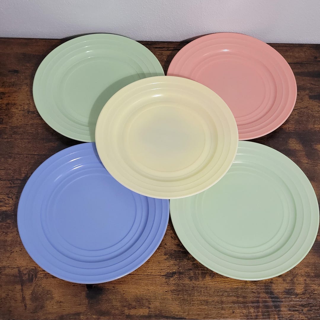Vintage Hazel Atlas Moderntone Platonite 9" Dinner Plates Dinnerware ...