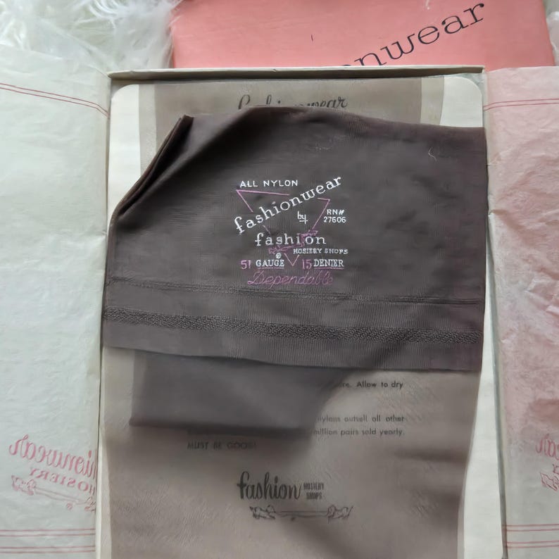 Fashionwear Nylon Stockings 3 Pair Carbon Dependable Petite Medium Size ...