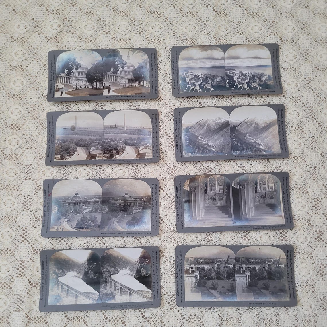 Vintage Stereograph Stereo View Stereoscope Cards Black White Keystone ...