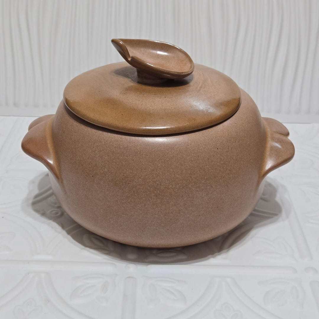 Frankoma Pottery Bean Pot Brown Tan 4V - Etsy