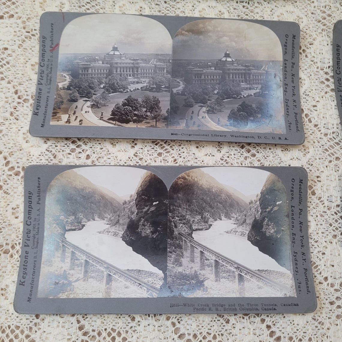 Vintage Stereograph Stereo View Stereoscope Cards Black White Keystone ...