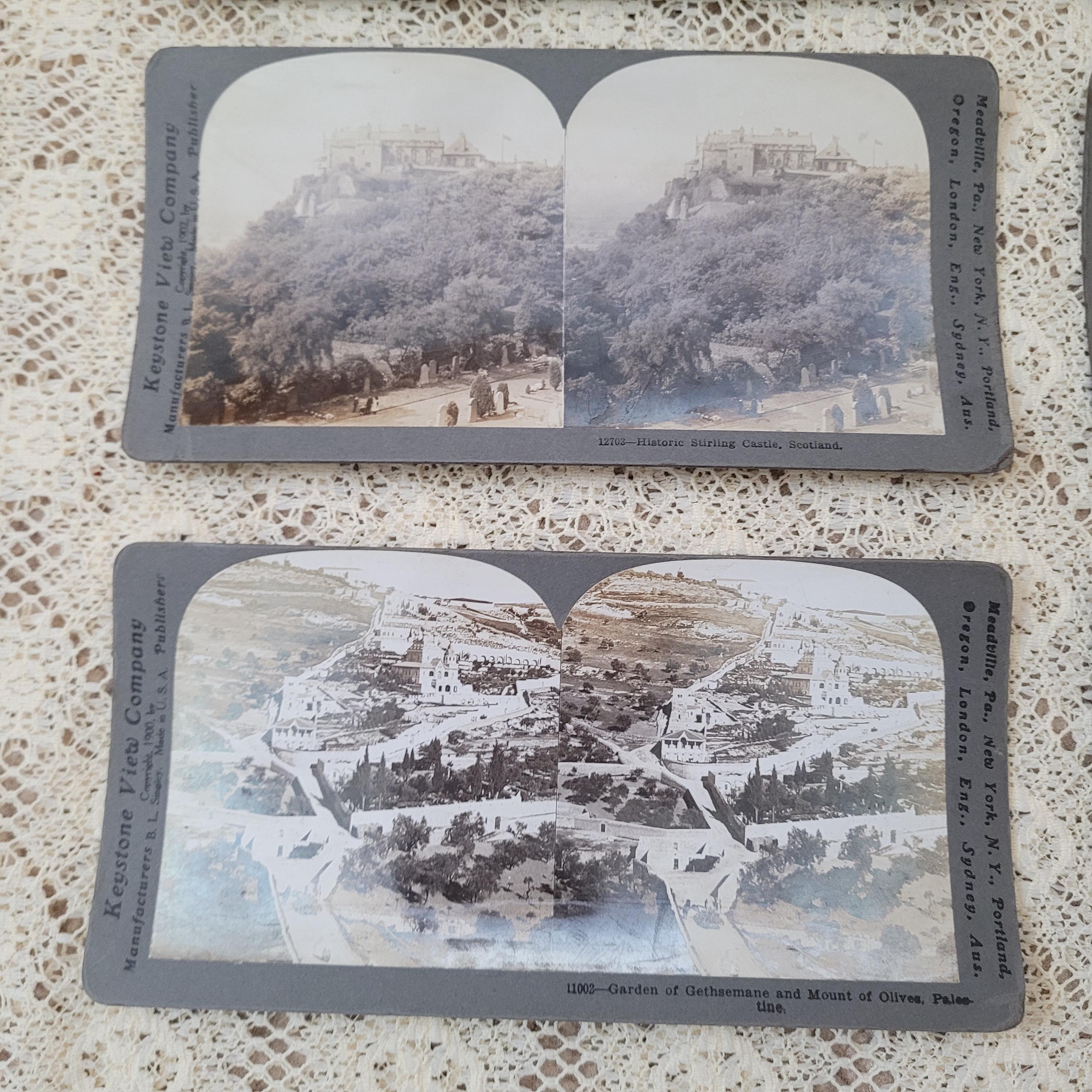 Vintage Stereograph Stereo View Stereoscope Cards Black White Keystone ...