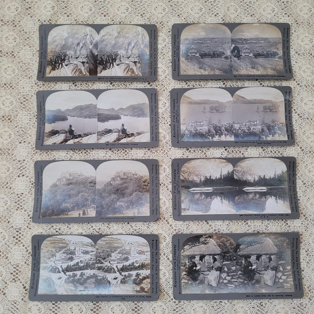 Vintage Stereograph Stereo View Stereoscope Cards Black White Keystone ...