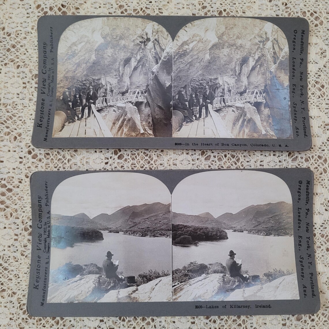 Vintage Stereograph Stereo View Stereoscope Cards Black White Keystone ...