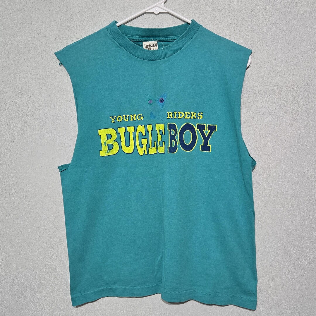 Bugle Boy Young Riders Cut off T-shirt Vintage Teal Retro XL - Etsy