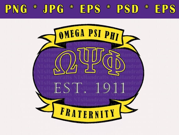 Omega Psi Phi Black Fraternity Omega 1911 Includes PNG. | Etsy
