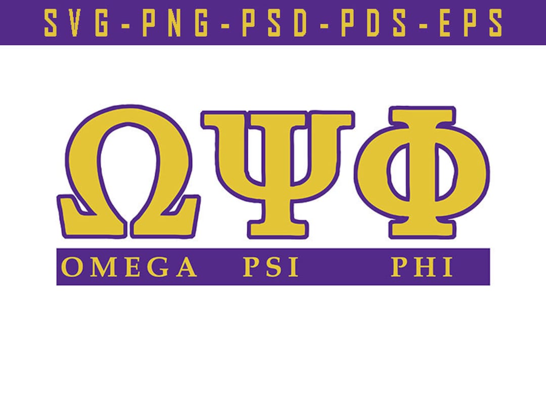 Omega Psi Phi Svg Fraternity Svg Greek Alphabet Svg Greek Font Svg Includes Svg And Png