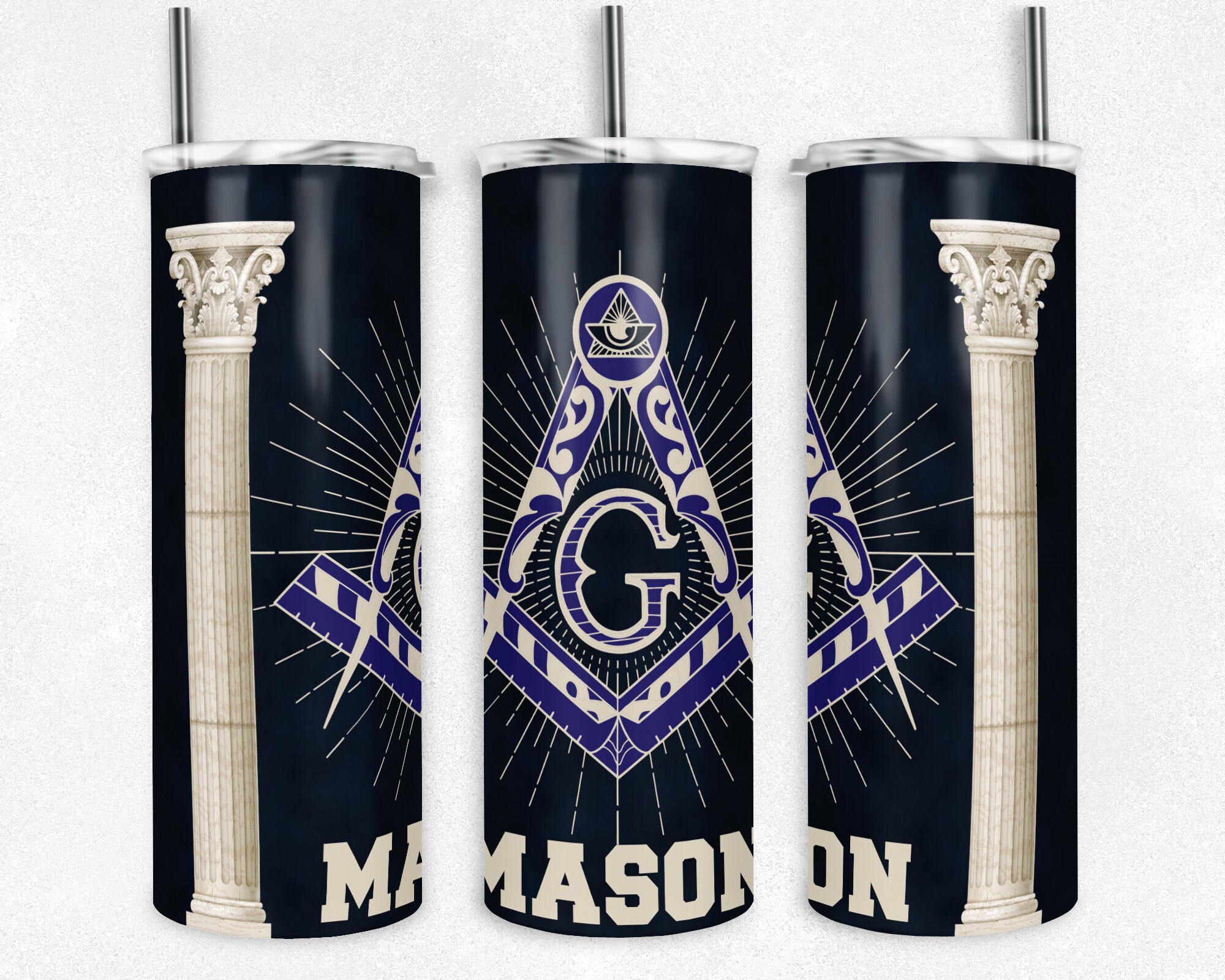 Masonic Tumbler Wrap: 20oz 30oz Skinny Tumbler Design (digital) - Etsy
